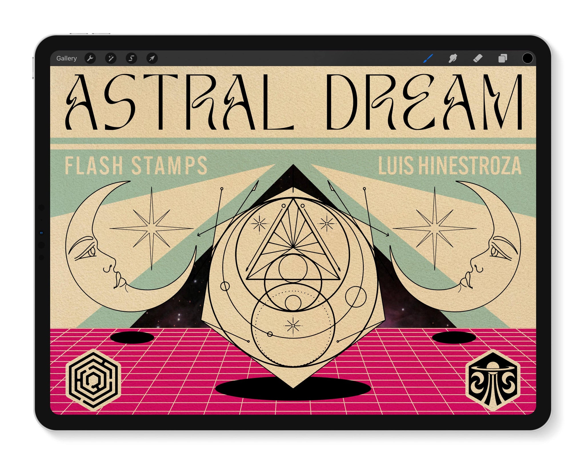 Astral Dream | Space and Geometric Tattoo Flash Designs